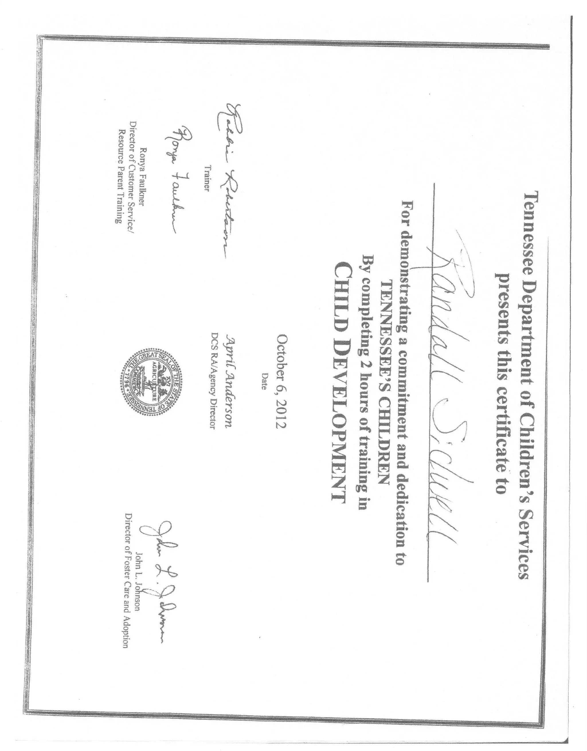 Child Development Certificates | PDF