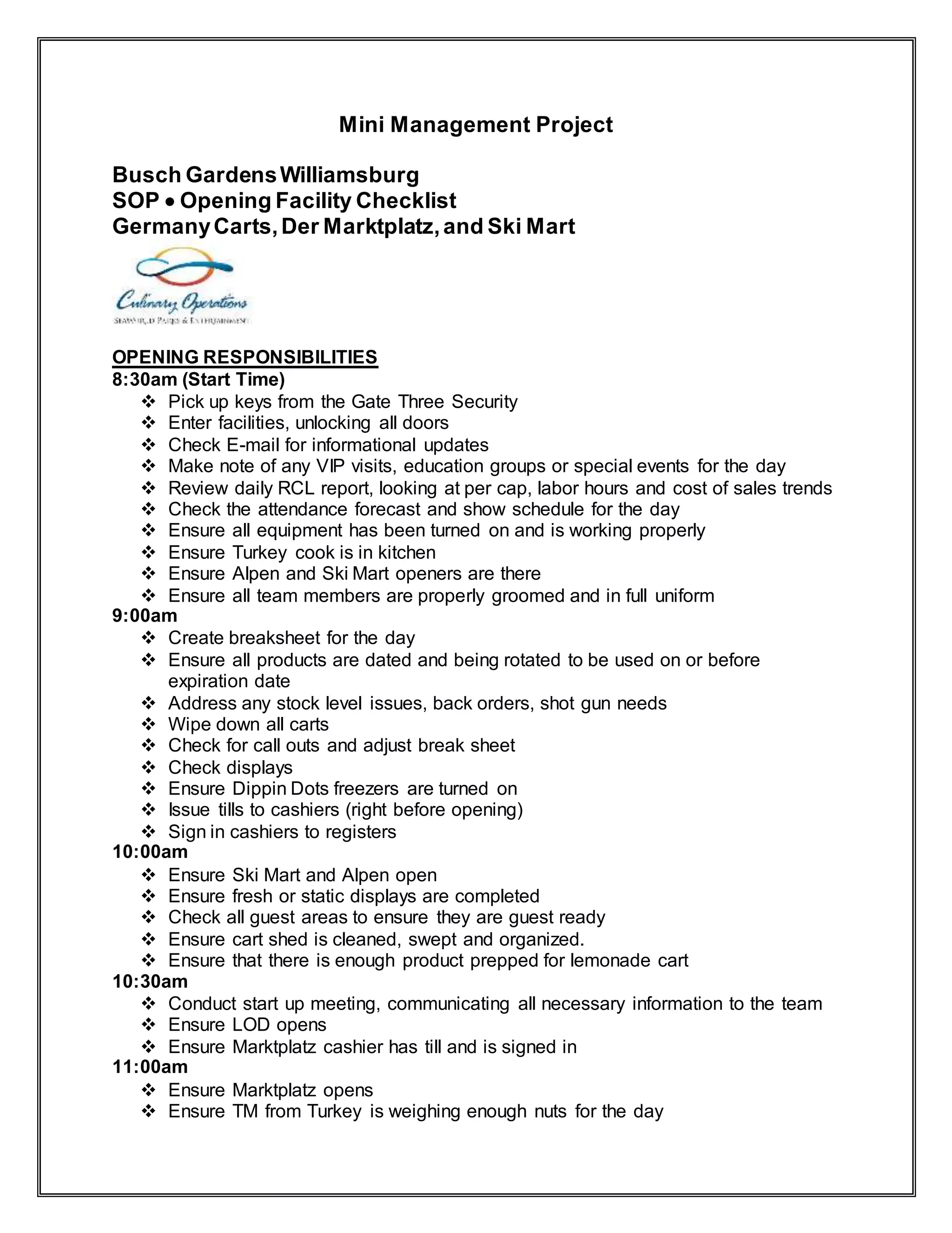 Mini Management Project (1) | PDF