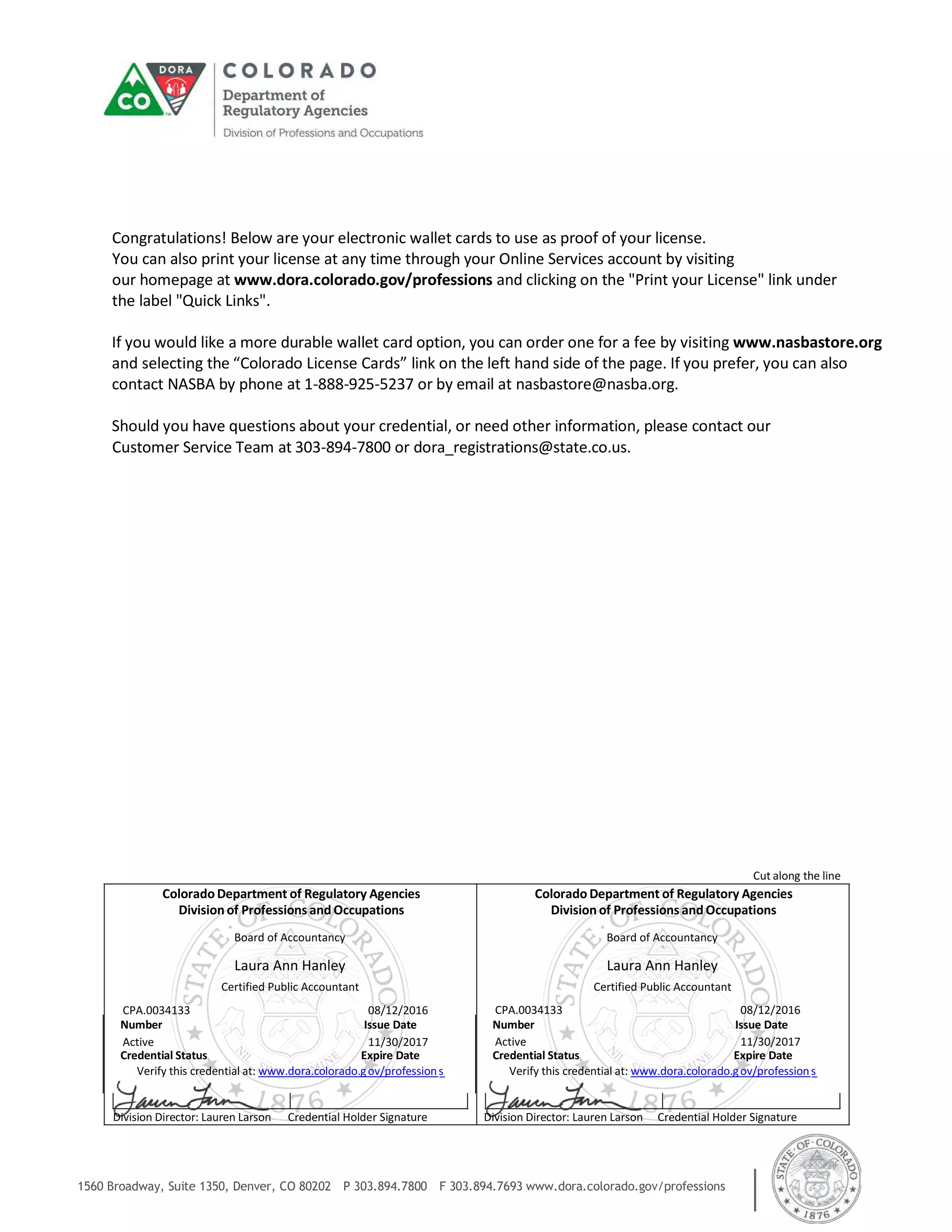 Colorado CPA License | PDF