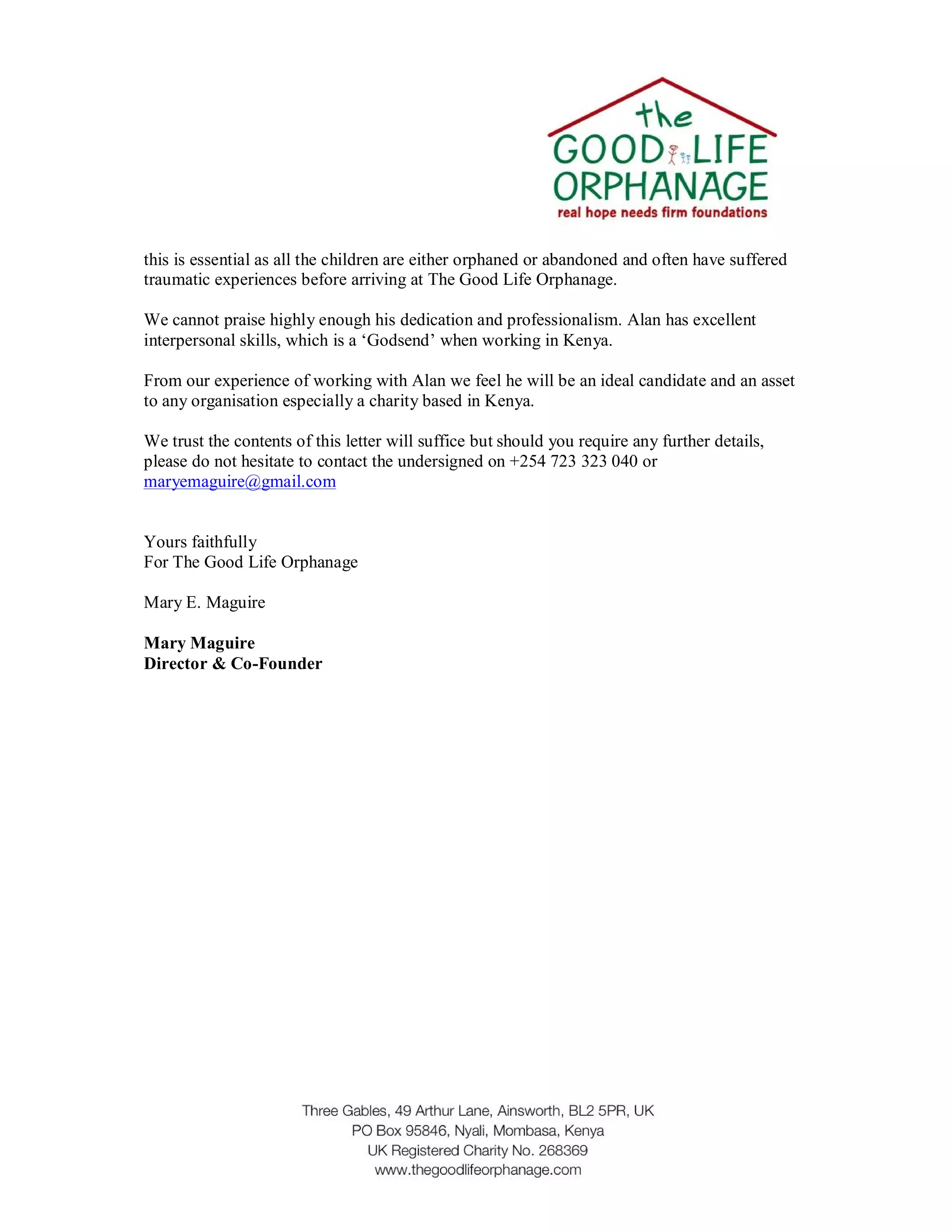 Reference- GLO Orphanage | PDF