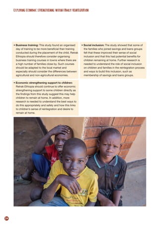 RETRAK - Economic Strengthening Within Family Reintegration | PDF