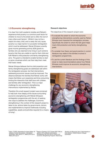 RETRAK - Economic Strengthening Within Family Reintegration | PDF