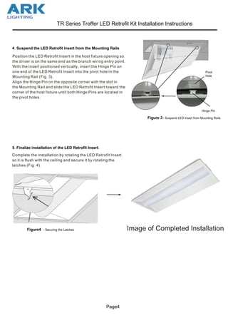 LED troffer retrofit kit install instructions-ARK Lighting | PDF