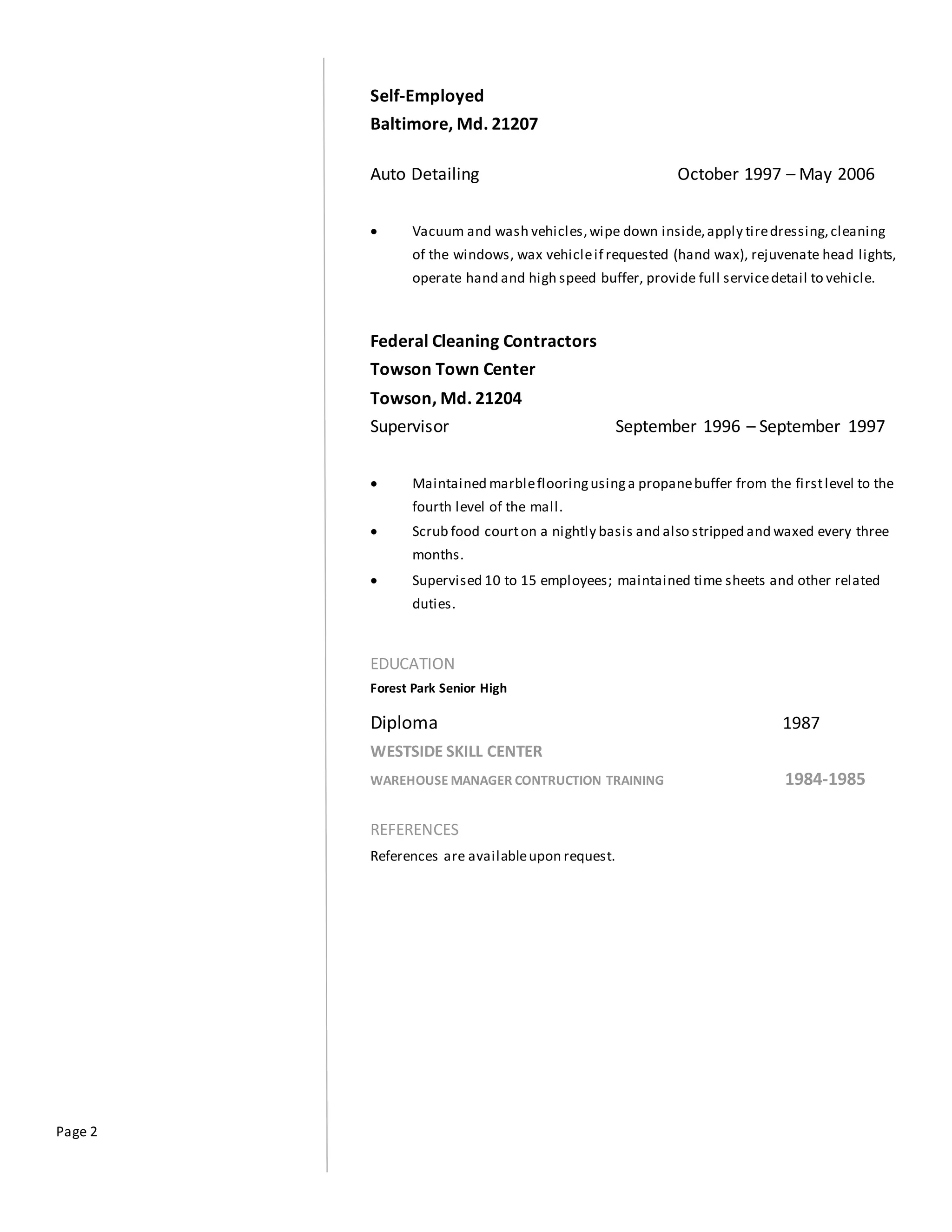 Marvin's Resume | DOCX