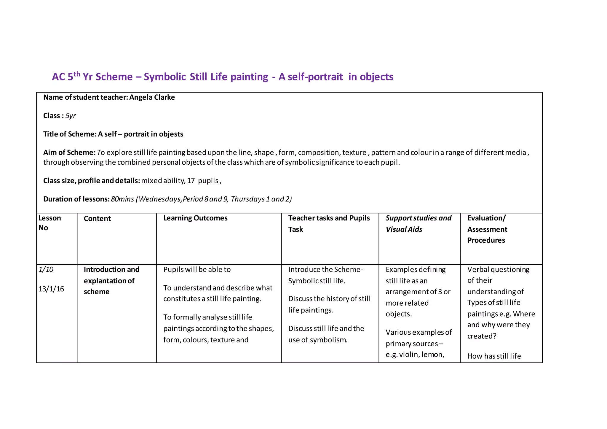 Symbolic still life | DOCX