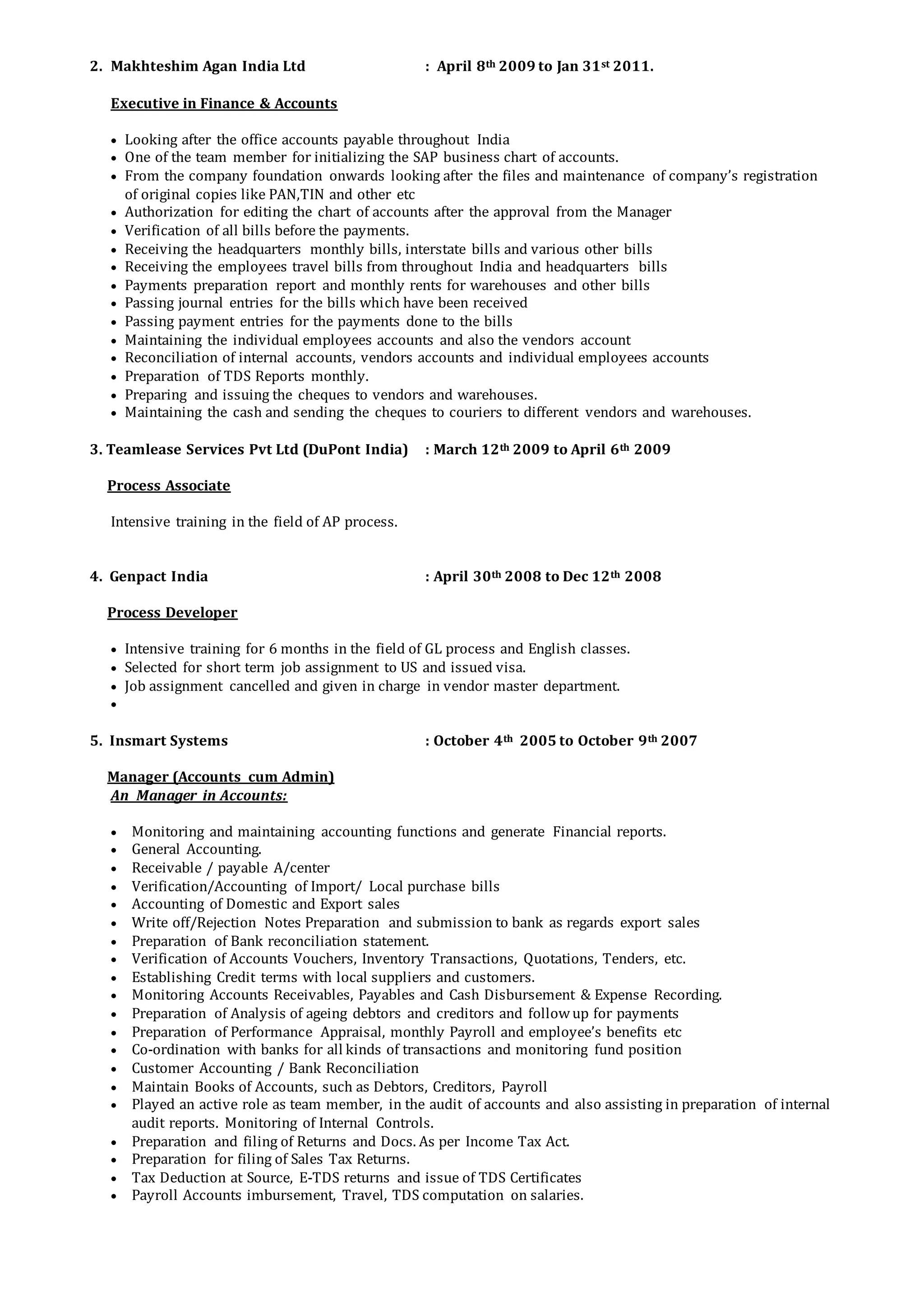 shailaja resume | DOCX | Credit Cards | Personal Debt