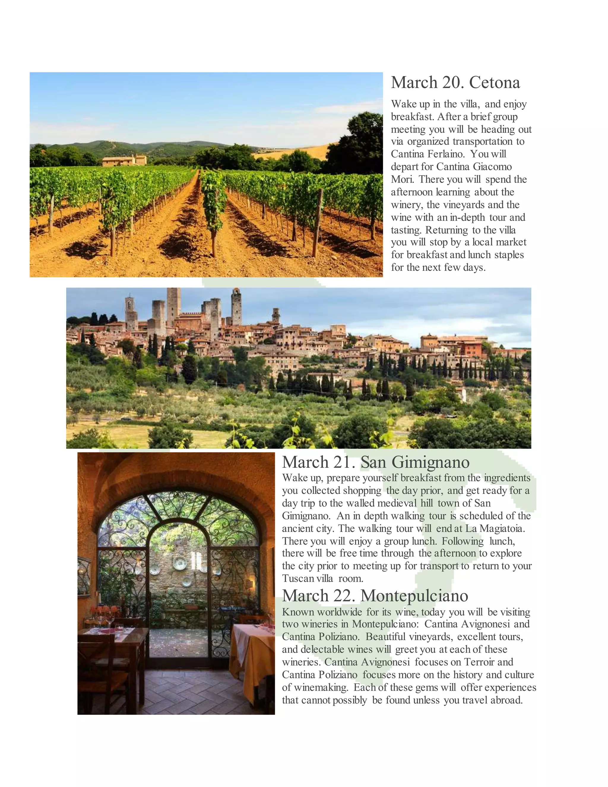 Italy Brochure | DOCX