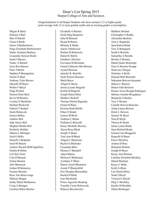 Deans List Spring 2015 | PDF