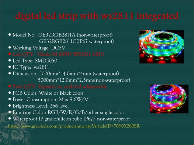 Ws2811 ws2812b digital rgb neopixel led light | PPT | Computer ...