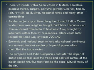 Cotton Trade & the Indian Ocean Rim | PDF