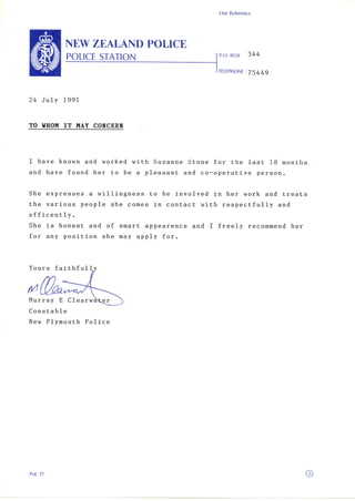 Reference - NZ Police M Clearwater 1991 | PDF