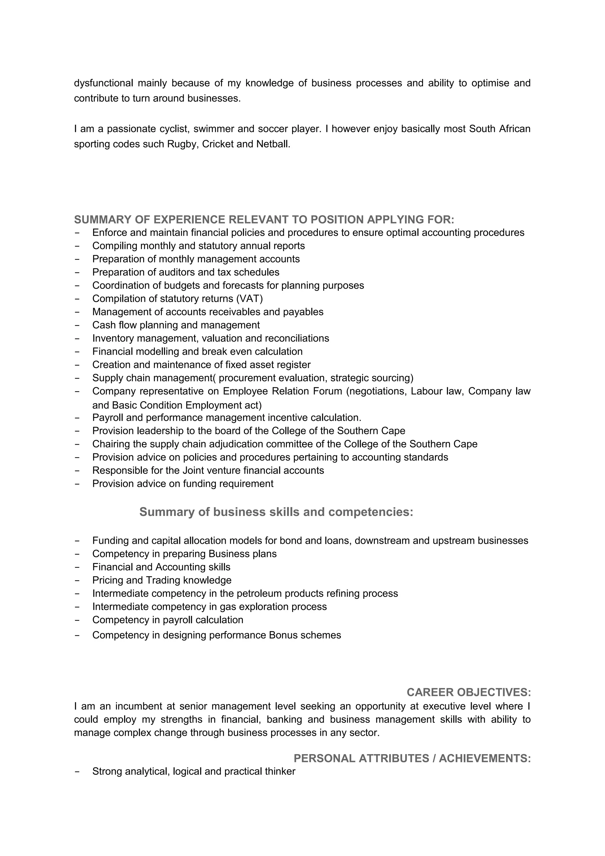 CV Willie Mahlangu final | DOC