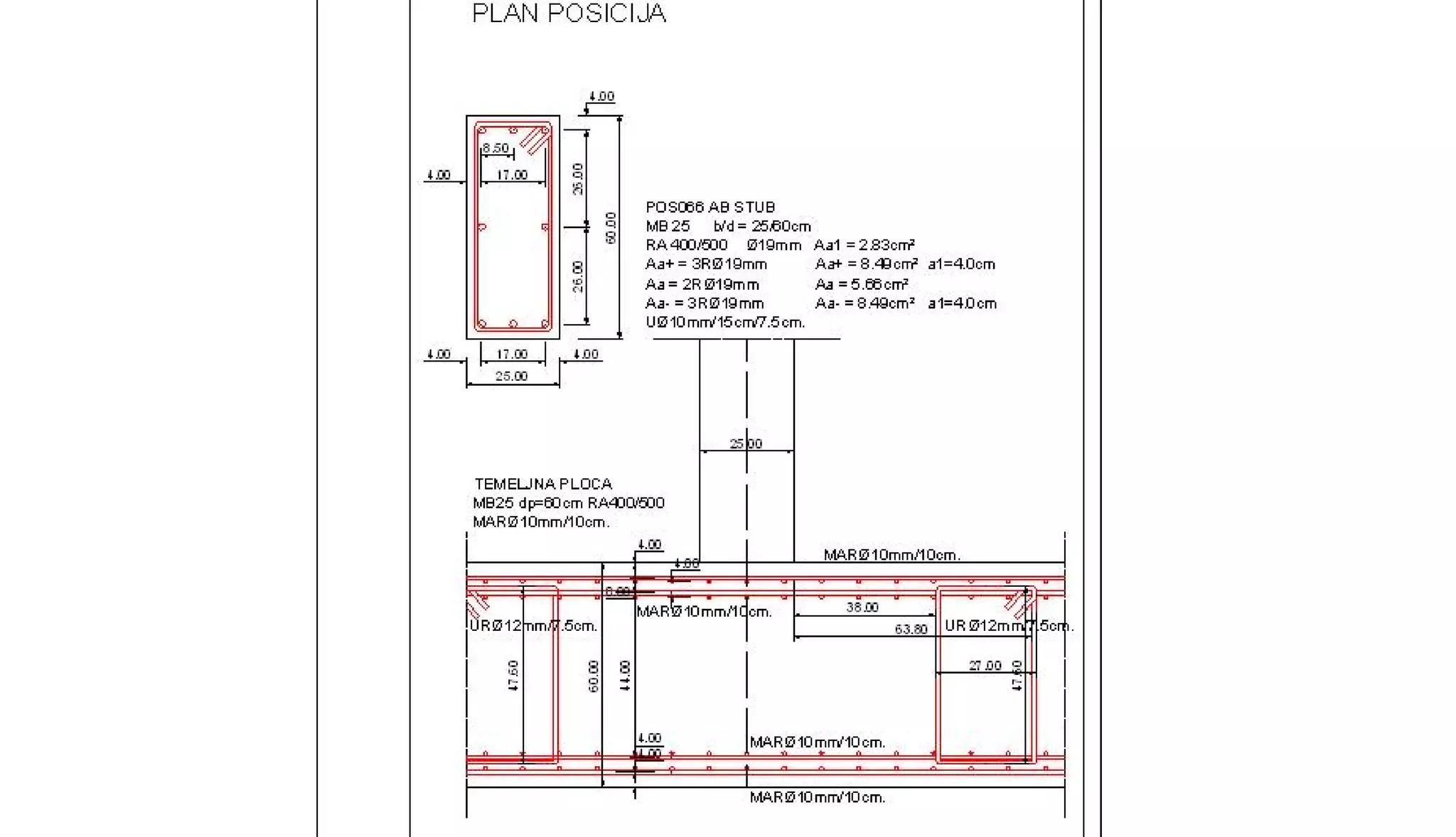 Zgrada Armiranje Temeljne Ploce | PDF