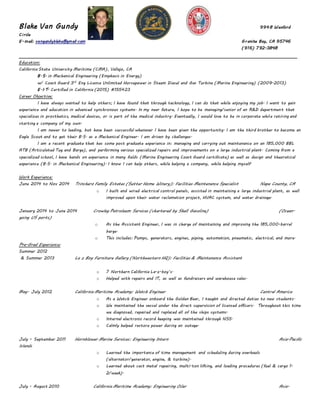 Blake Van Gundy's Resume | PDF