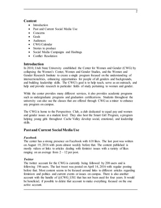 CWG Social Media Audit | PDF