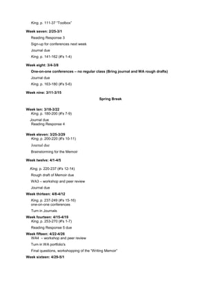 Eng 100 syllabus | PDF