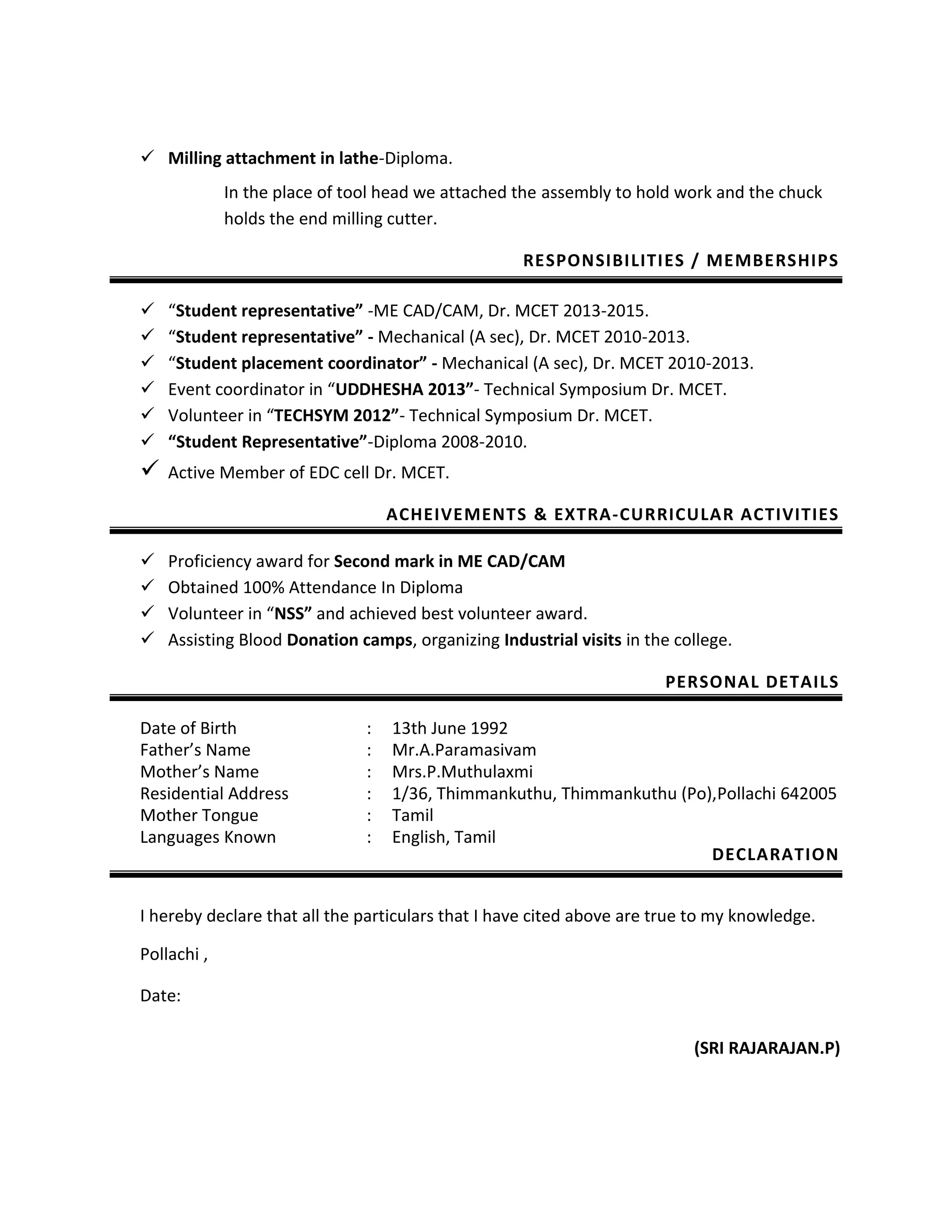 sri rajarajan.cv.final | PDF