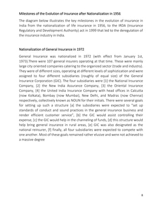 Penetration Of Life Insurance and General Insurance In India | PDF