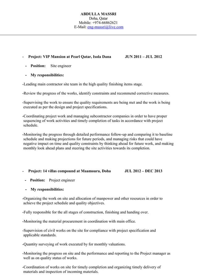 Abdulla Massri - CV- | PDF