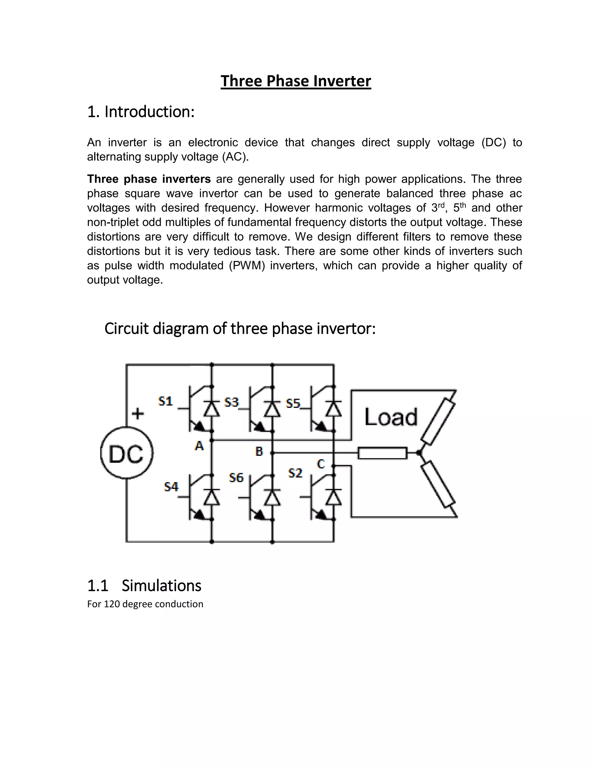 three phase inverter | PDF