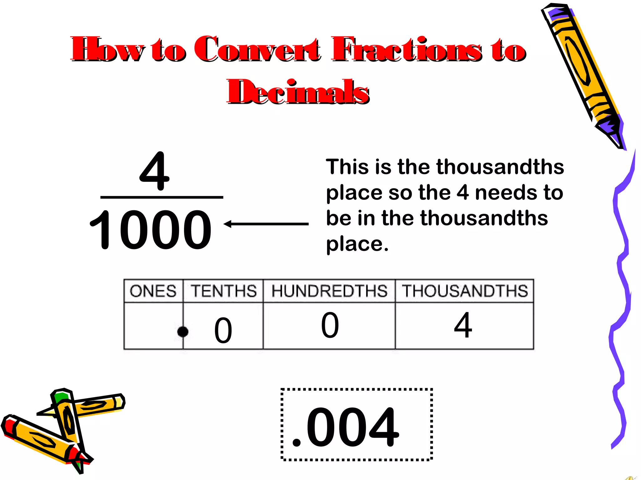 Fraction to-decimal | PPT