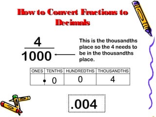 Fraction to-decimal | PPT