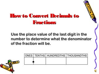 Fraction to-decimal | PPT