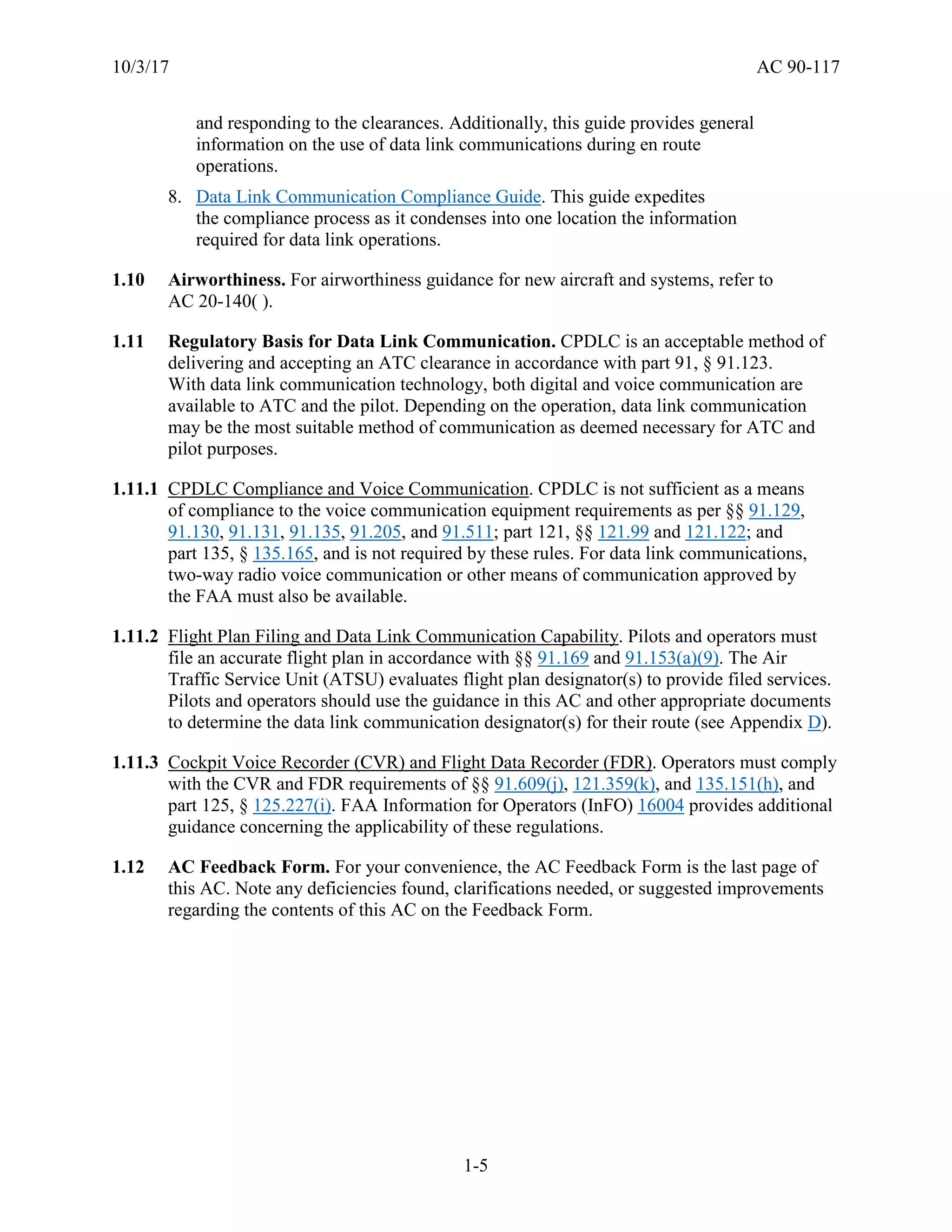 Advisory Circular 90-117 | PDF