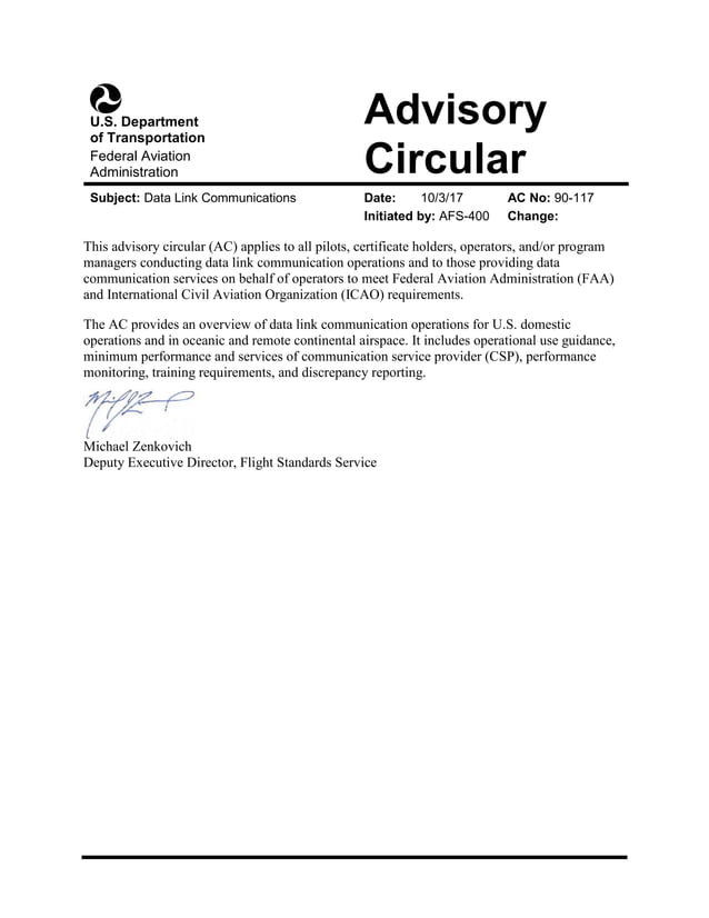 Advisory Circular 90-117 | PDF