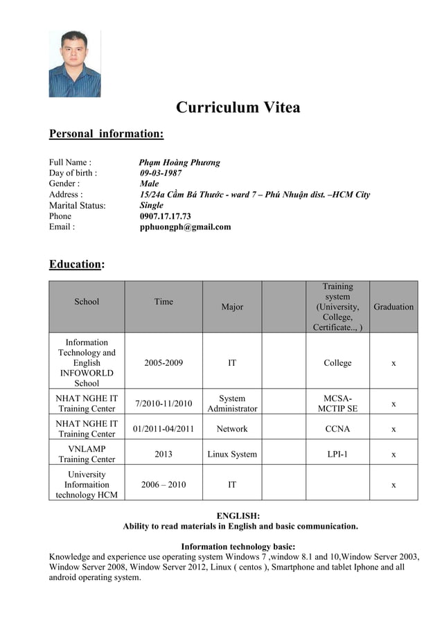 CV_English-Pham_Hoang_Phuong | PDF
