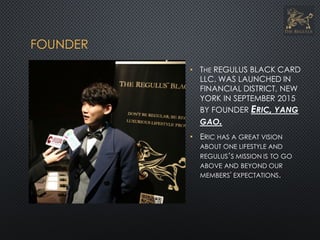 Regulus Black Card 2015 Media Kit | PPT