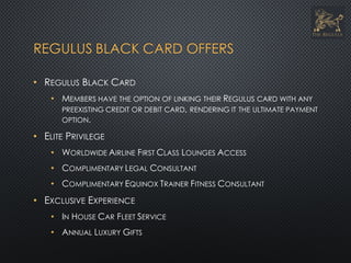 Regulus Black Card 2015 Media Kit | PPT