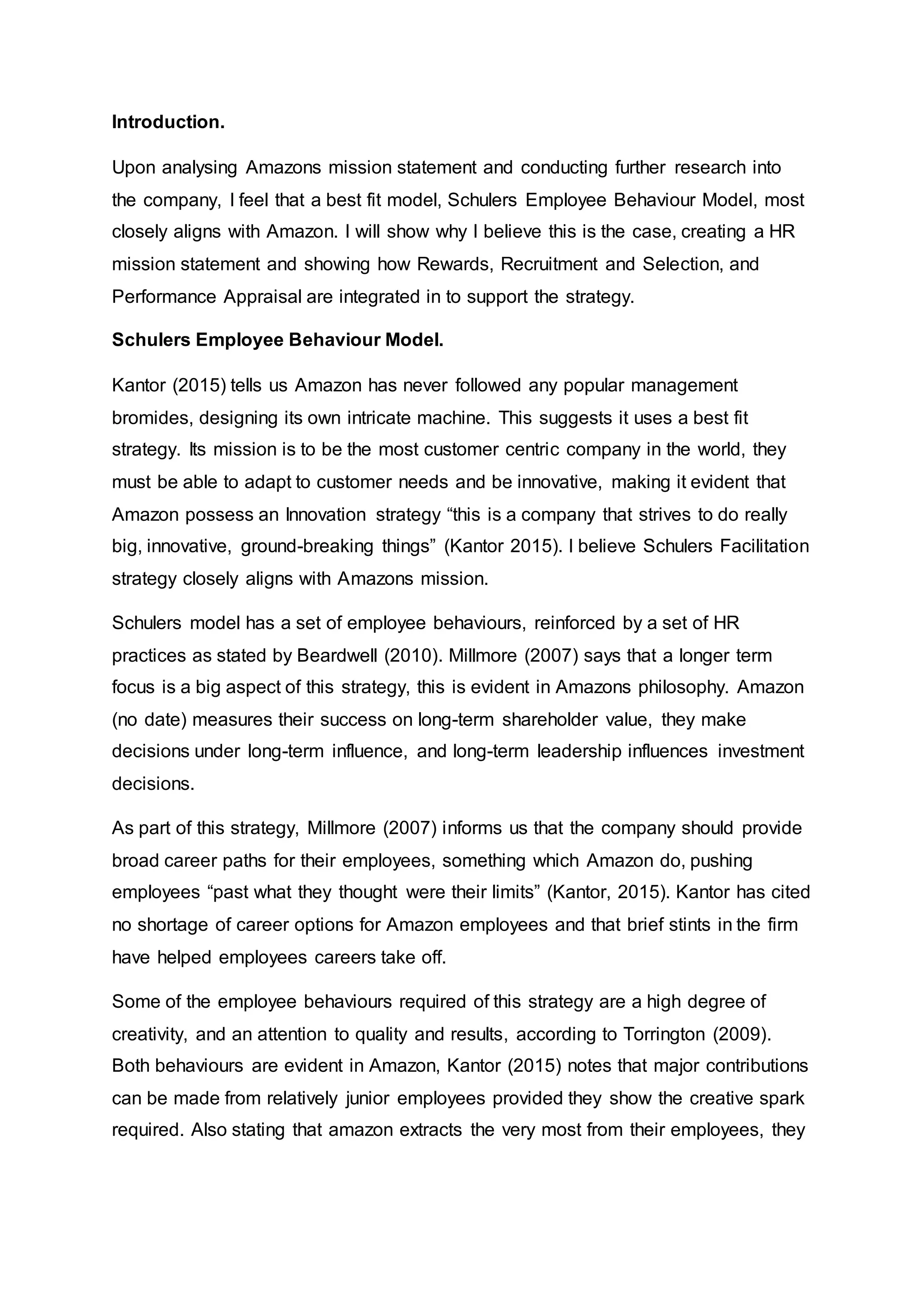 amazon assignment 2015 | DOCX