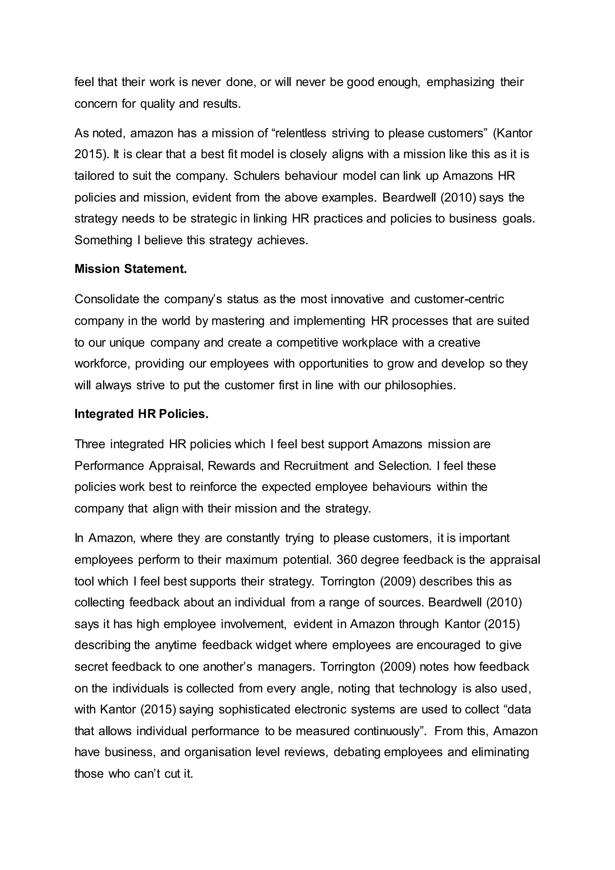 amazon assignment 2015 | DOCX