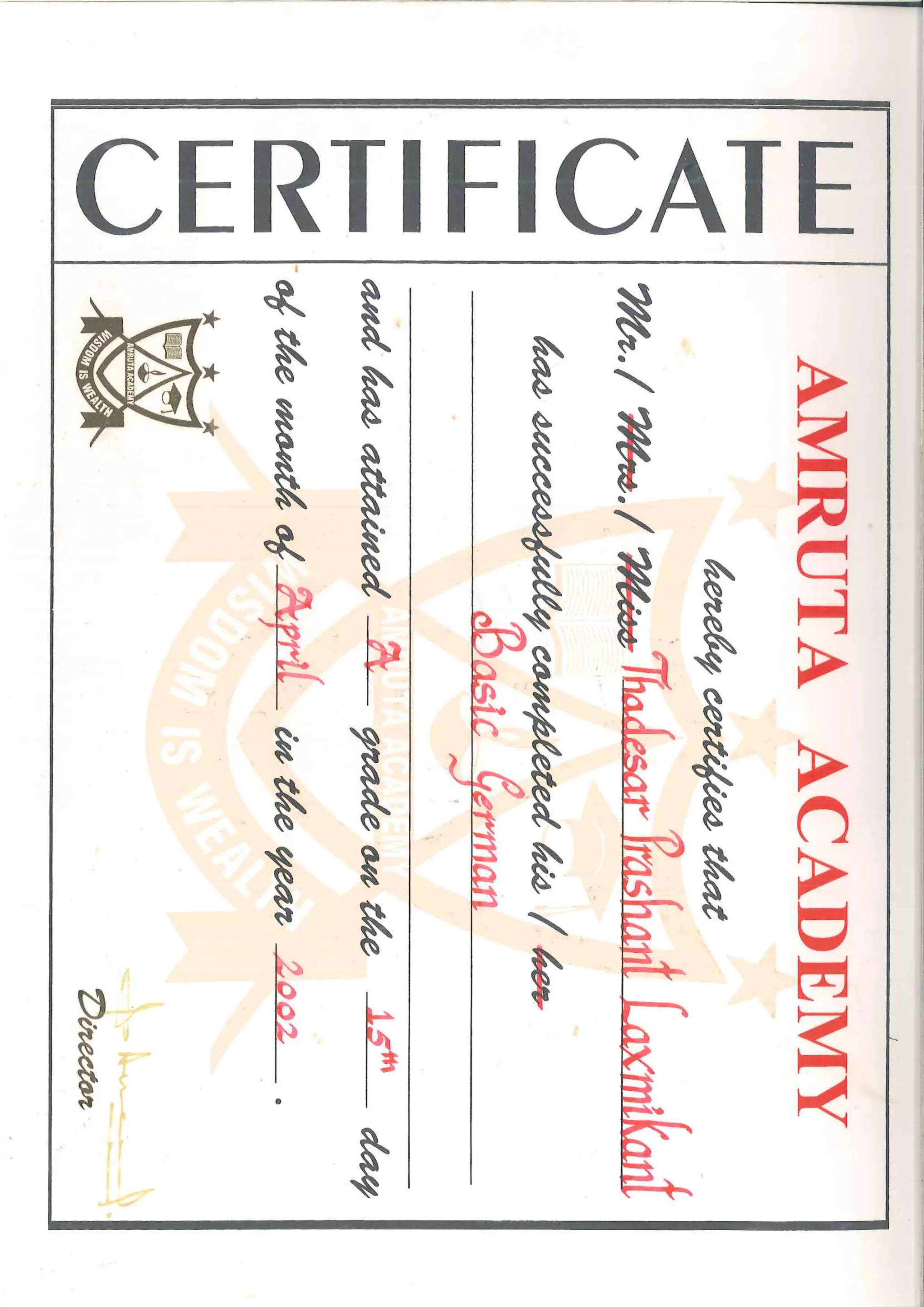009-German-Language-Basic-Certificate-2001 | PDF