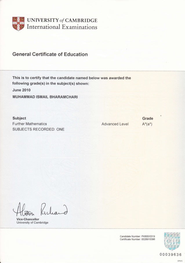 A-Level Result
