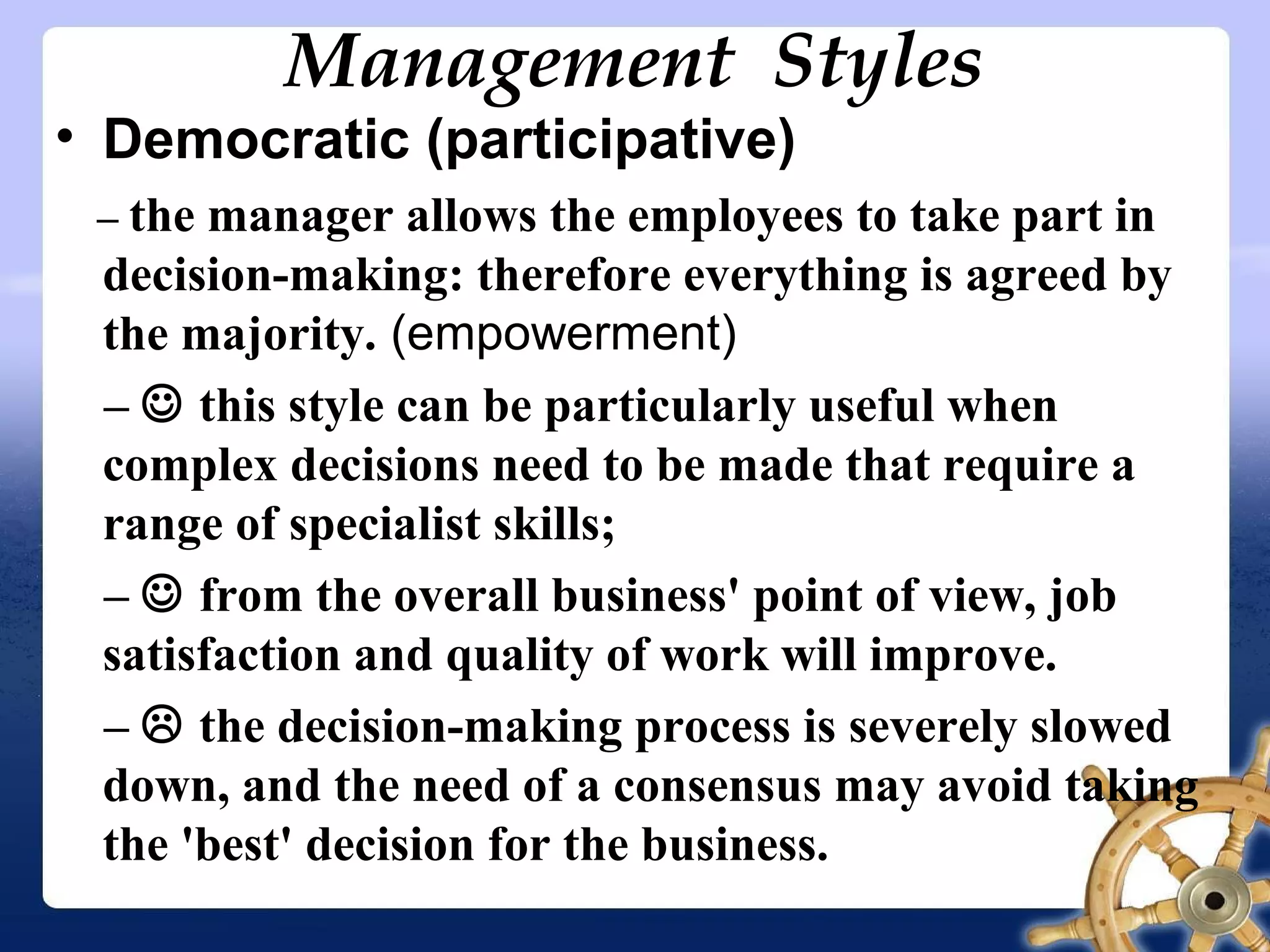 Management styles | PPT