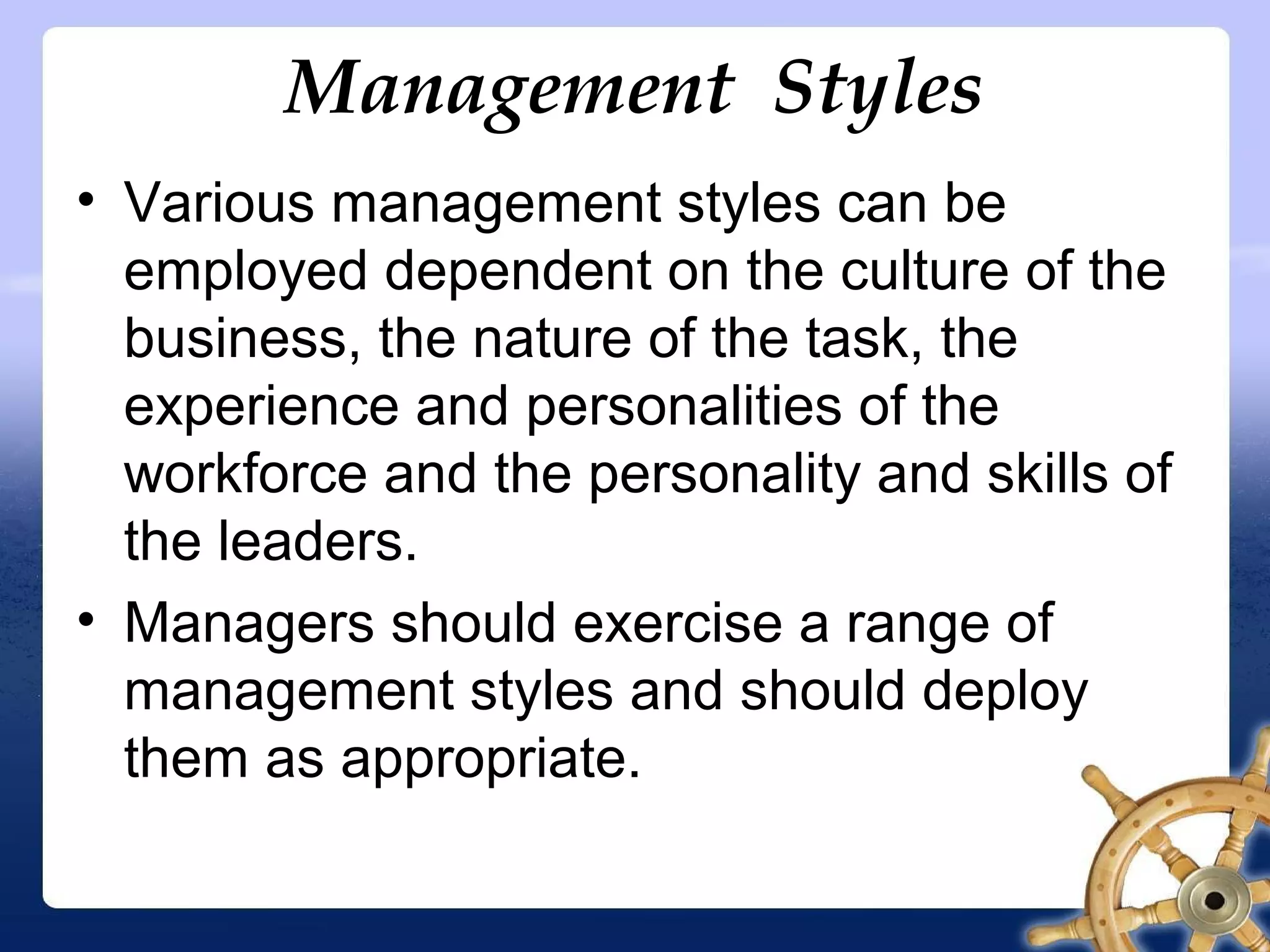Management styles | PPT