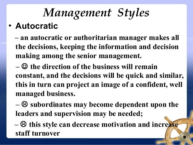 Management Styles Types