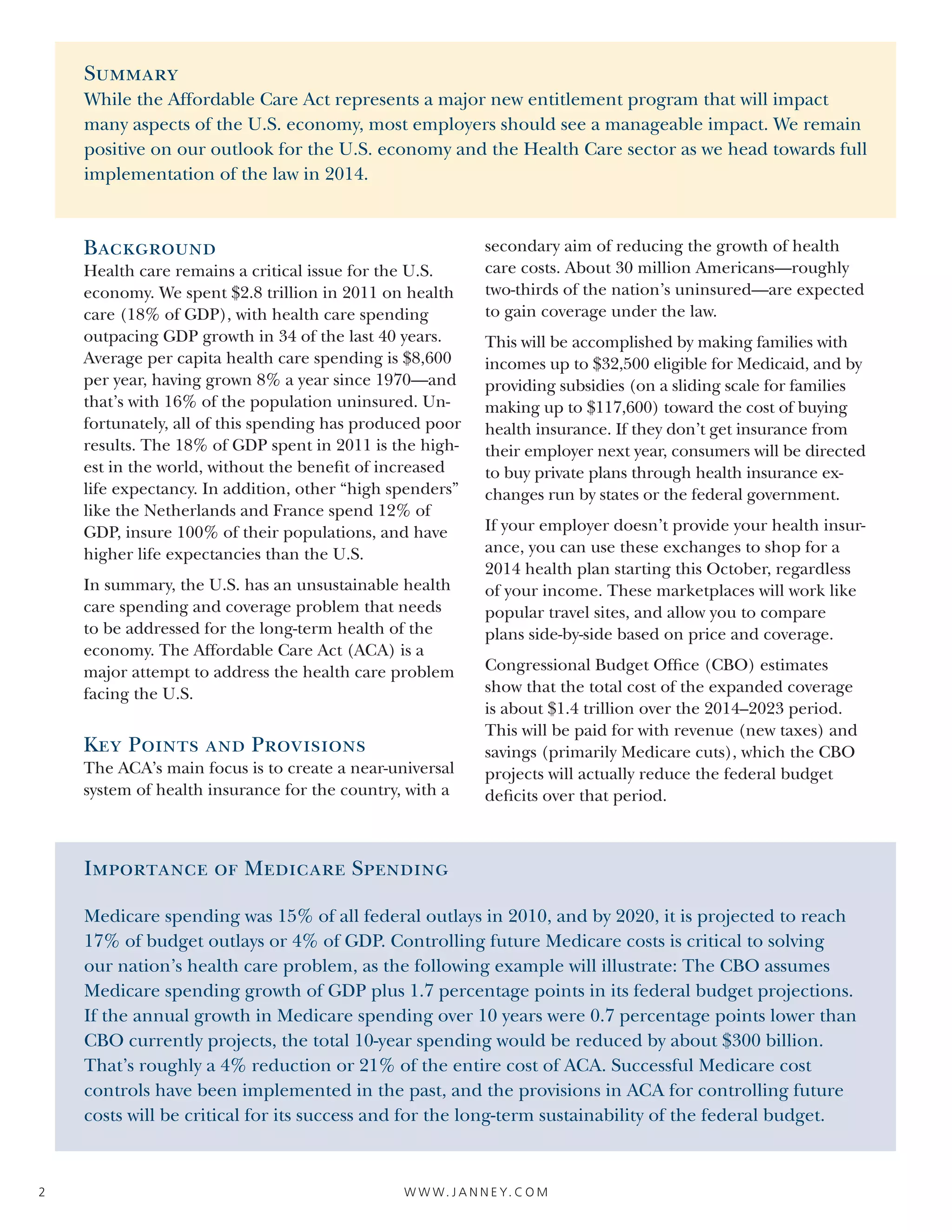 Affordable Care Act | PDF