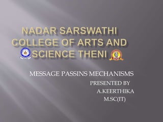 MESSAGE PASSING MECHANISMS | PPTX | Computer Networking | Computing