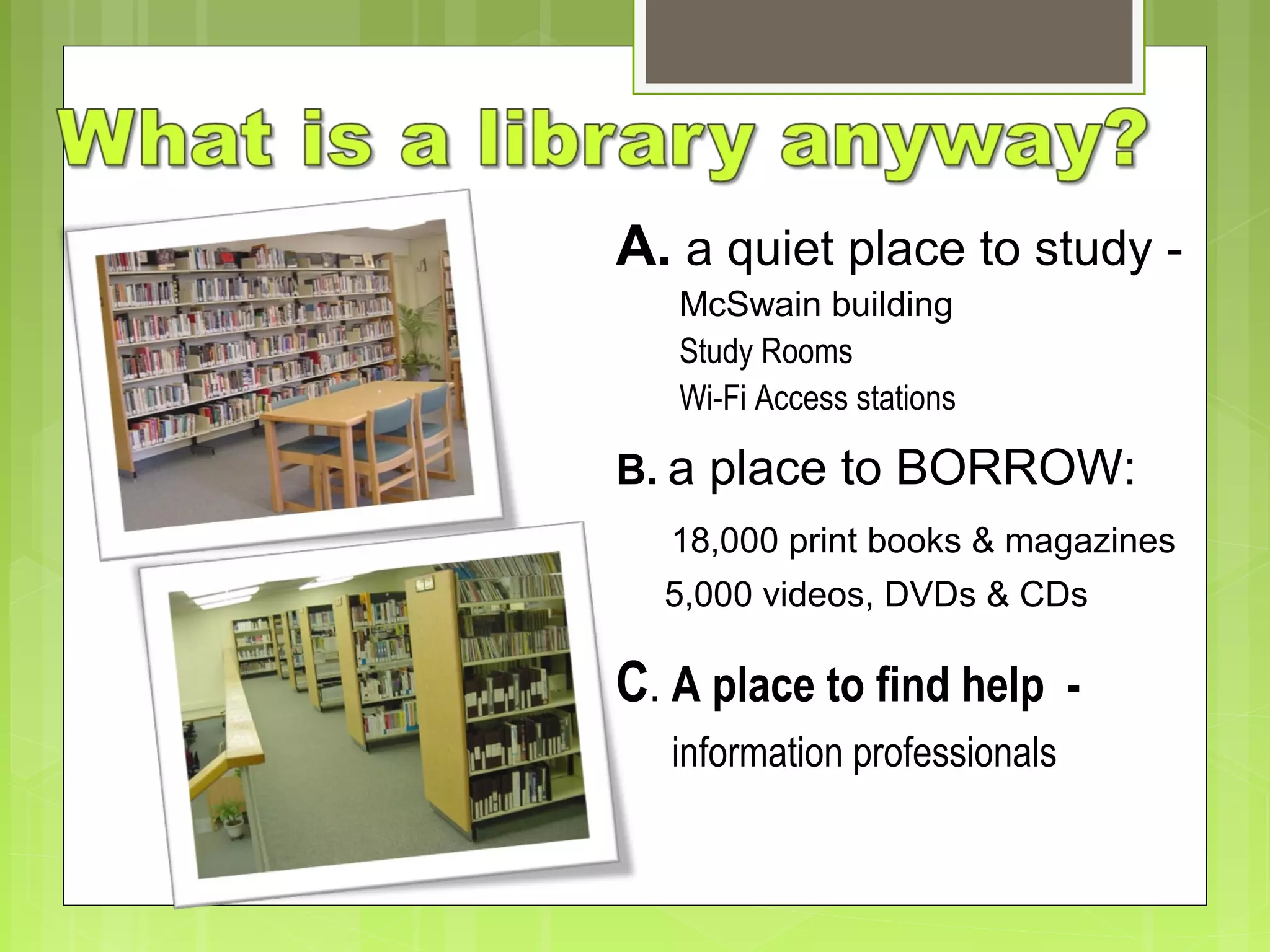 Introduction to the Library | PPT