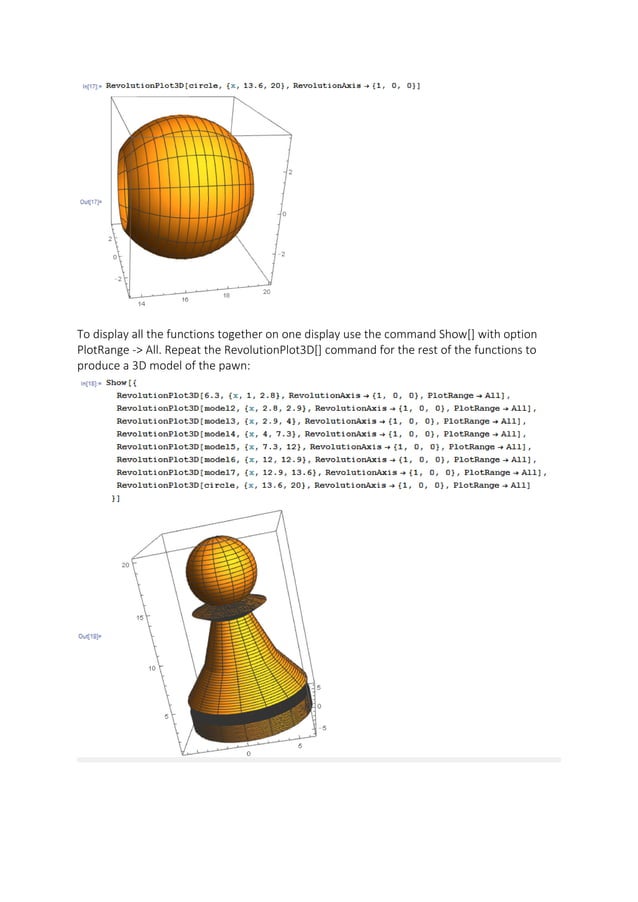 2D & 3D Modelling with Mathematica | PDF
