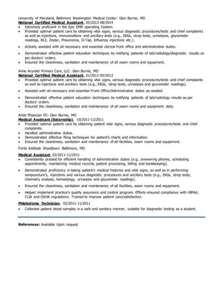 Med Resume | DOCX | Healthcare Industry | Industries