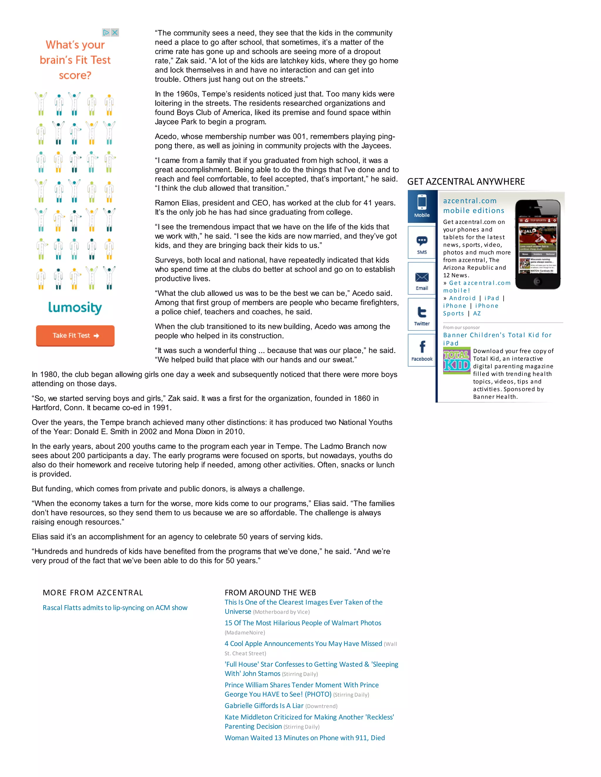 East Valley Boys & Girls Clubs celebrate 50th year | PDF