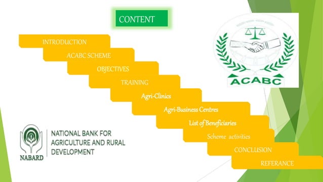 ACABC scheme ppt | PPTX | Agriculture | Industries