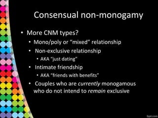 ACA 2016 - Consensual Non-Monogamy presentation | PPTX
