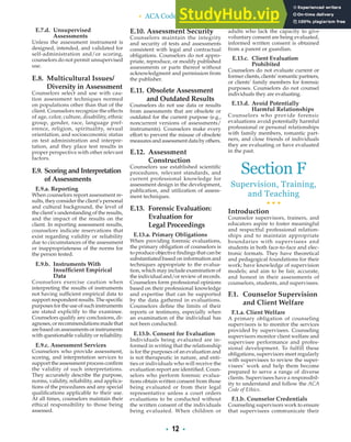 ACA Code Of Ethics As Approved By The ACA Governing Council AMERICAN ...