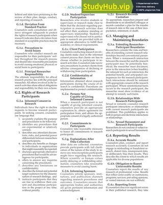 ACA Code Of Ethics As Approved By The ACA Governing Council AMERICAN ...