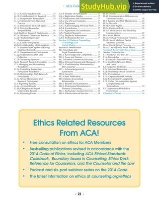 Aca Code Of Ethics Reference